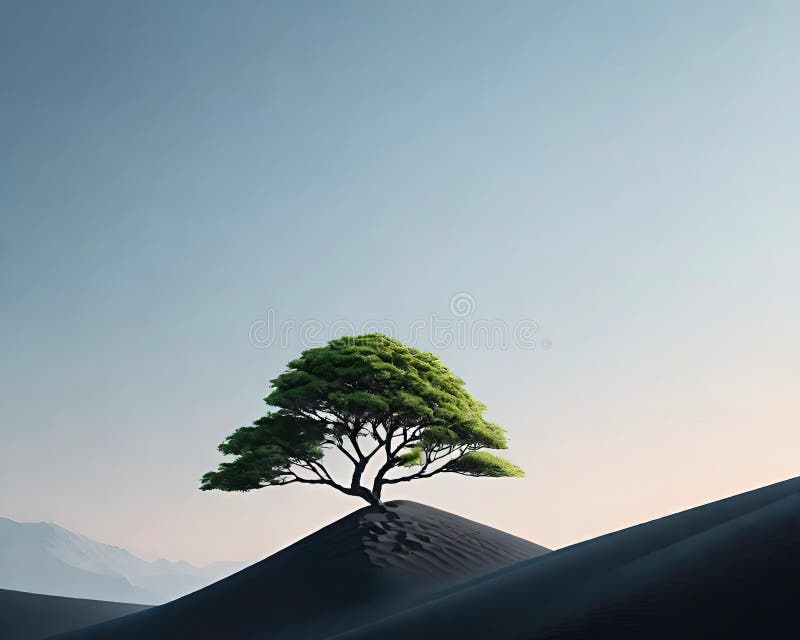 Nature Concept.Tree in the Ground As a Symbol of Nature Stock ...