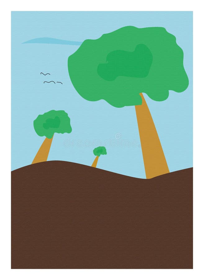 Tree on the ground stock vector. Illustration of ecology - 252150495