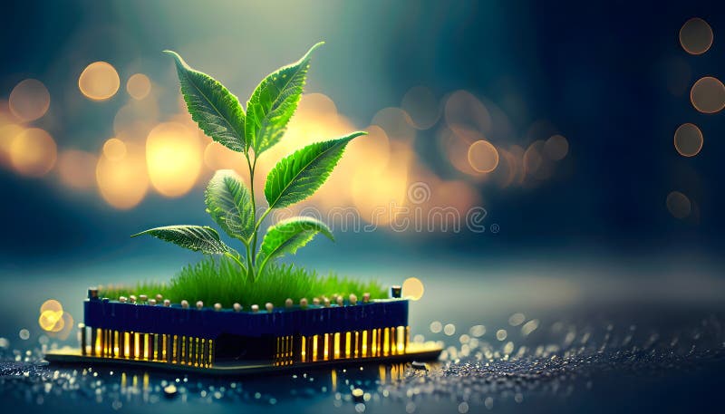 Eco Technology, Green it, Nature Technology, and Ecology Concept ...