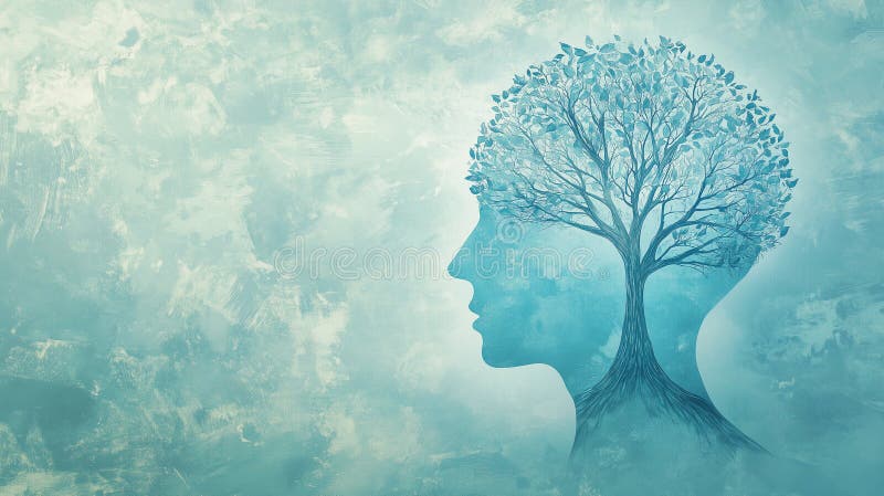 Tree Growing in Human Mind, Mental Health Concept, Positive Attitude ...