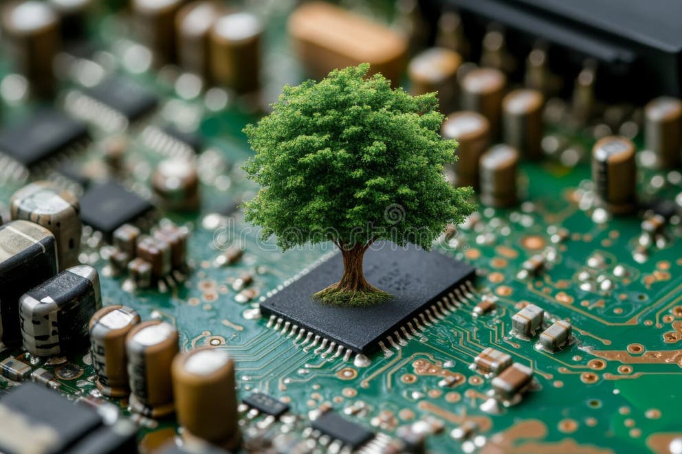 A Tree Growing at the Intersection of a Computer Circuit Board ...