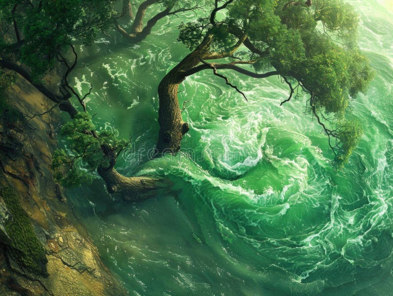 Tree Growing Out of Cliff stock photo. Image of geological - 378111074