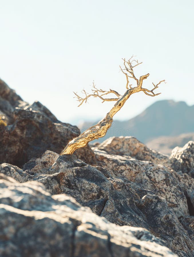 Tree growing from rock stock image. Image of earth, rock - 385210571