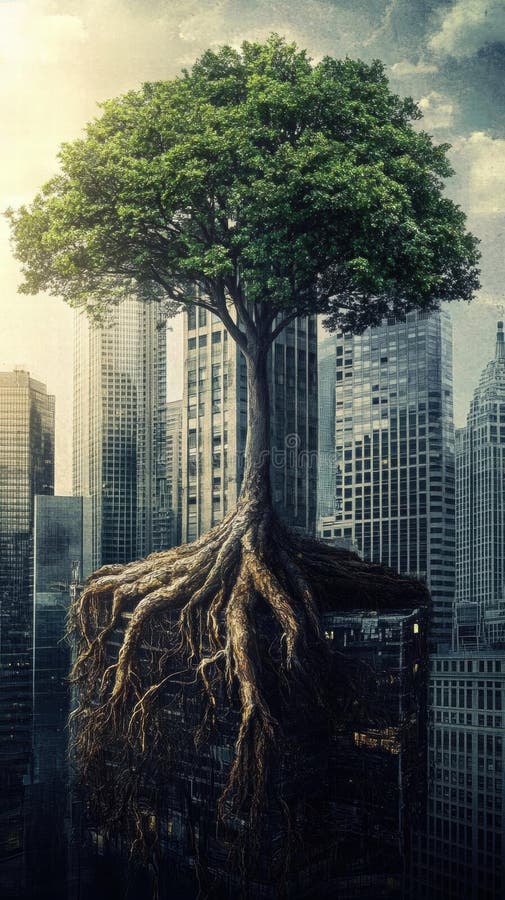 Ecological Cityscape Tree Roots Concept Stock Photos - Free & Royalty ...