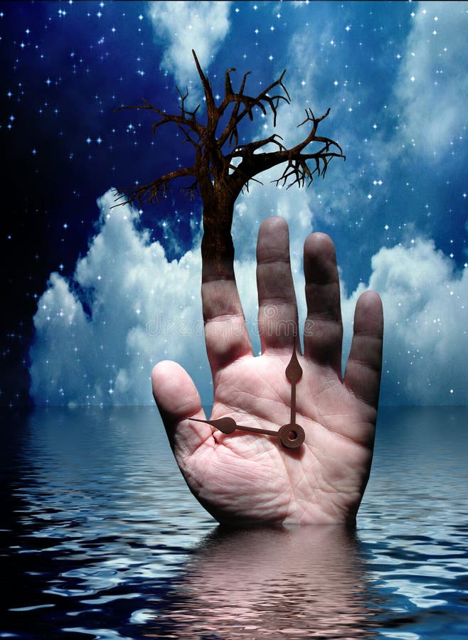 Tree with Hand stock illustration. Illustration of eternal - 146919428