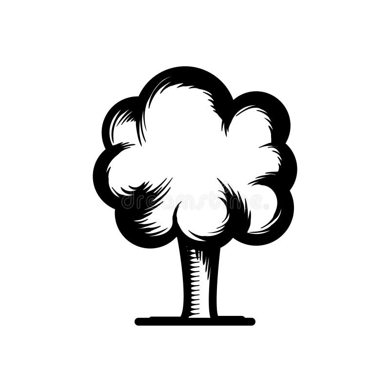 Tree Hand Drawn Icon Vector Illustration Stock Vector - Illustration of ...