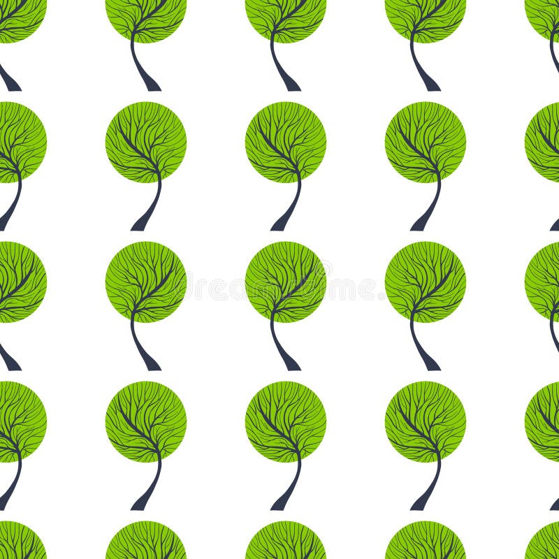 Tree Hand Drawn Patterns-09 Stock Vector - Illustration of background ...