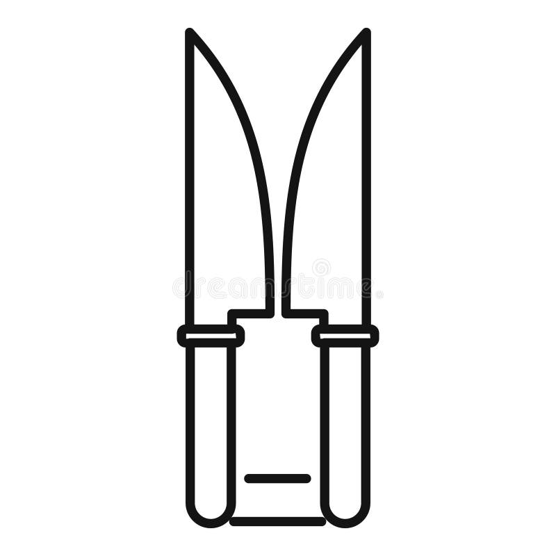 Tree Handle Cutter Icon Outline Vector. Working Garden Trim Stock ...