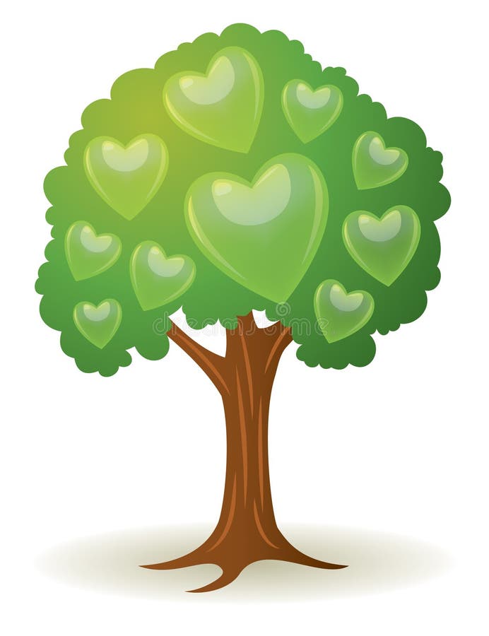 Tree Heart Logo stock vector. Illustration of isolated - 49396616