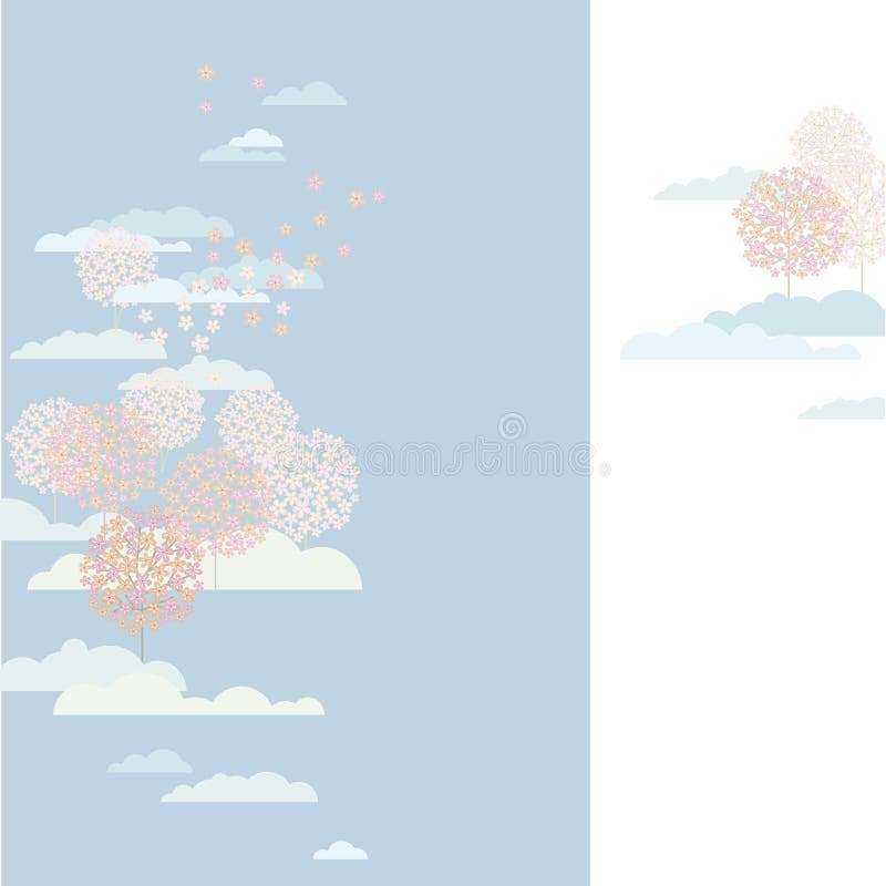 Tree in the heaven stock vector. Illustration of paradise - 64286608