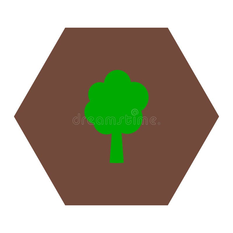 Tree and hexagon stock vector. Illustration of organic - 231278918