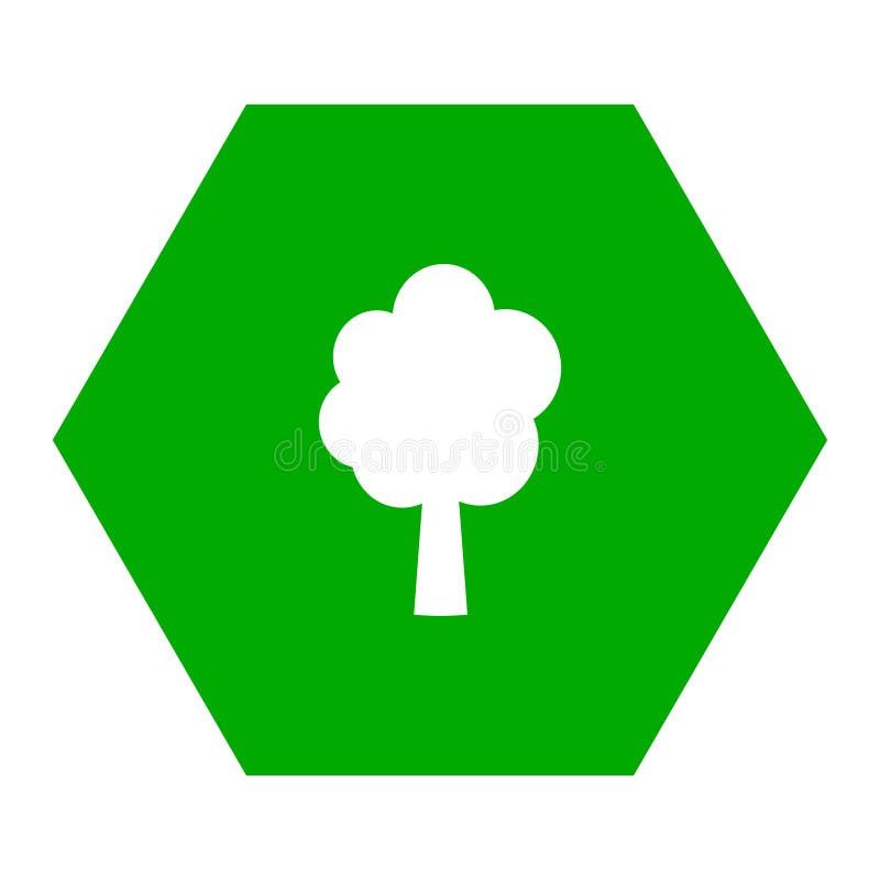 Tree and hexagon stock vector. Illustration of organic - 231278918