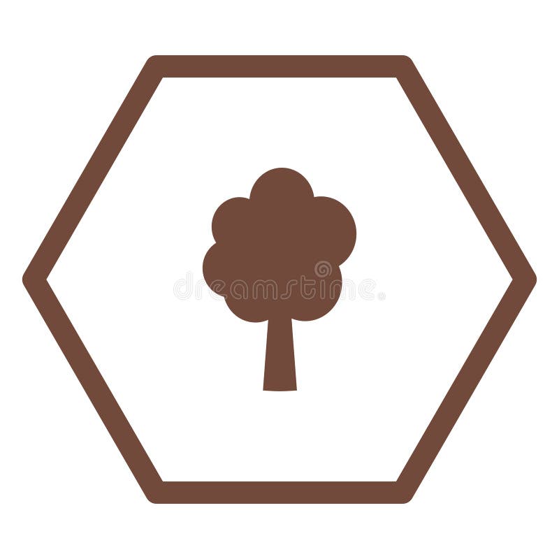 Tree and hexagon stock vector. Illustration of organic - 231278918