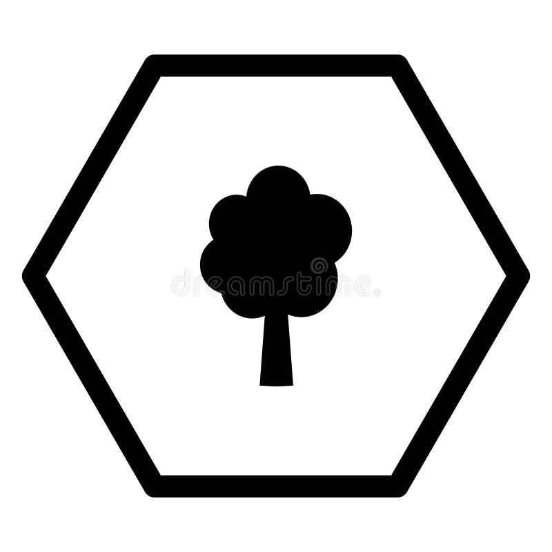 Tree and hexagon stock vector. Illustration of organic - 231278918