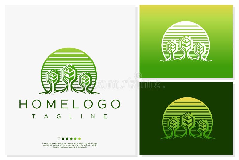 Tree Home Logo Design. Home Tree Logo Brand. Logo of Home. Home Design ...