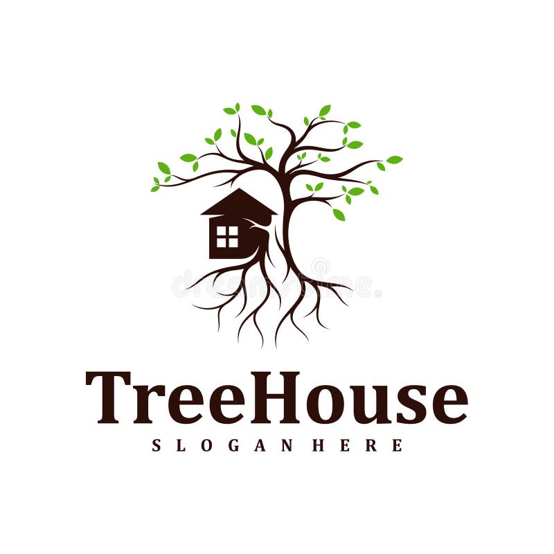 Tree House Logo Design Template. Creative House Tree Logo Vector ...