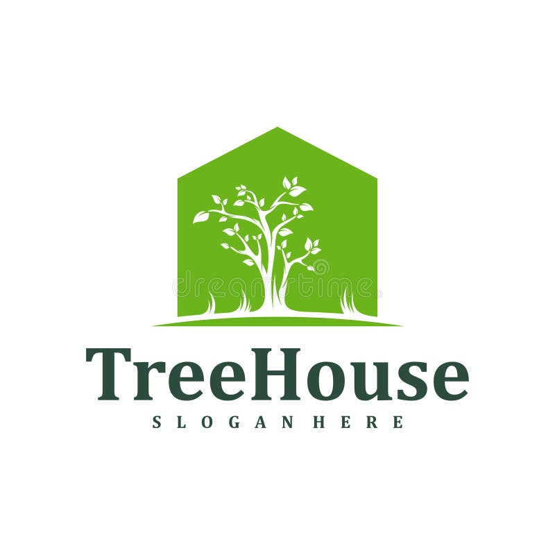Tree House Logo Design Template. Creative House Tree Logo Vector ...