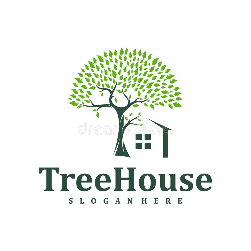 Tree House Logo Design Template. Creative House Tree Logo Vector ...