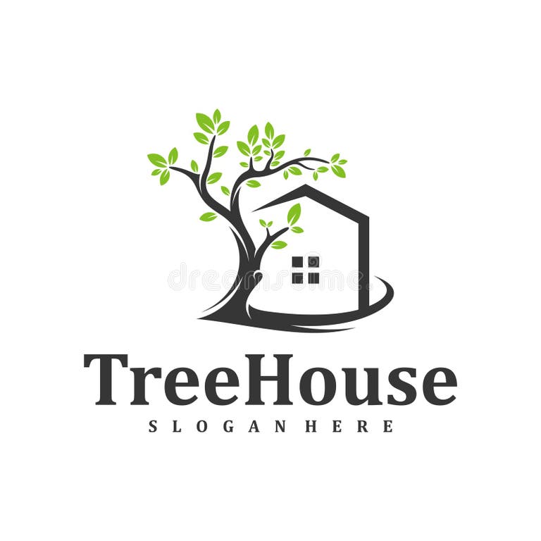 Tree House Logo Design Template. Creative House Tree Logo Vector ...