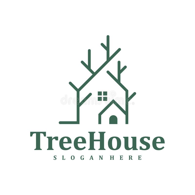 Tree House Logo Design Template. Creative House Tree Logo Vector ...