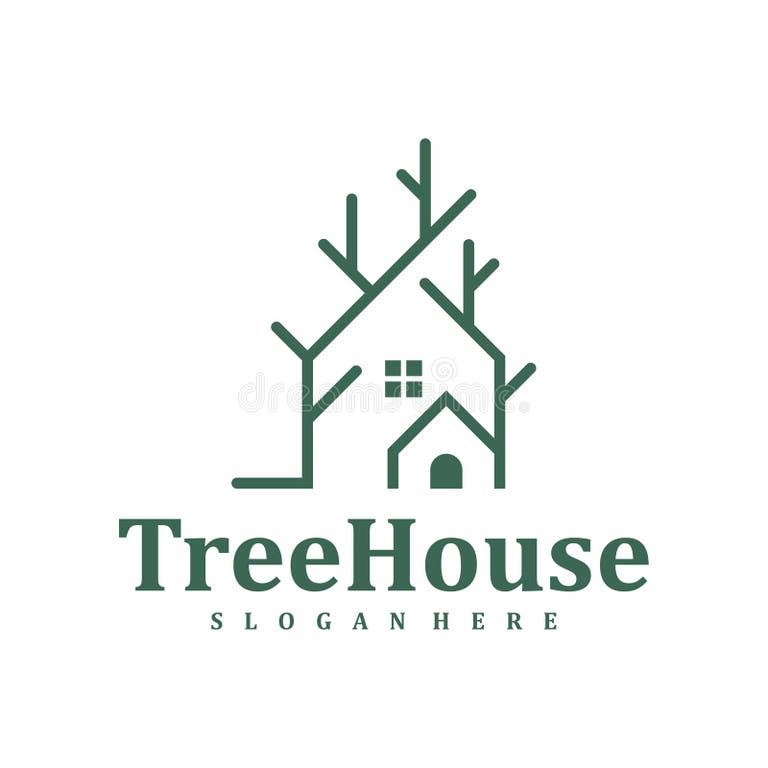 Tree House Logo Design Template. Creative House Tree Logo Vector ...