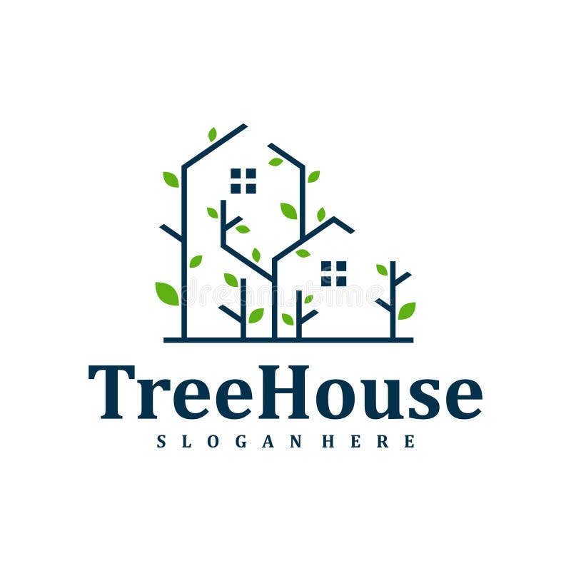 Tree House Logo Design Template. Creative House Tree Logo Vector ...
