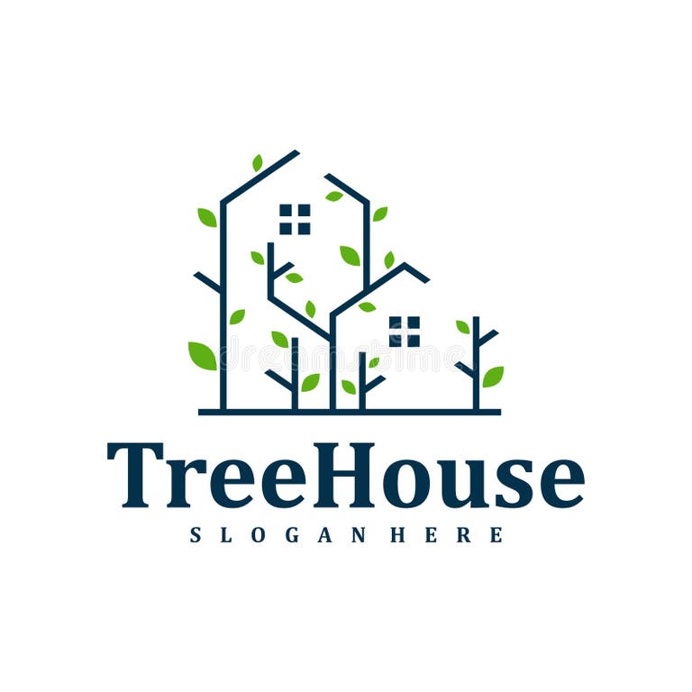 Tree House Logo Design Template. Creative House Tree Logo Vector ...