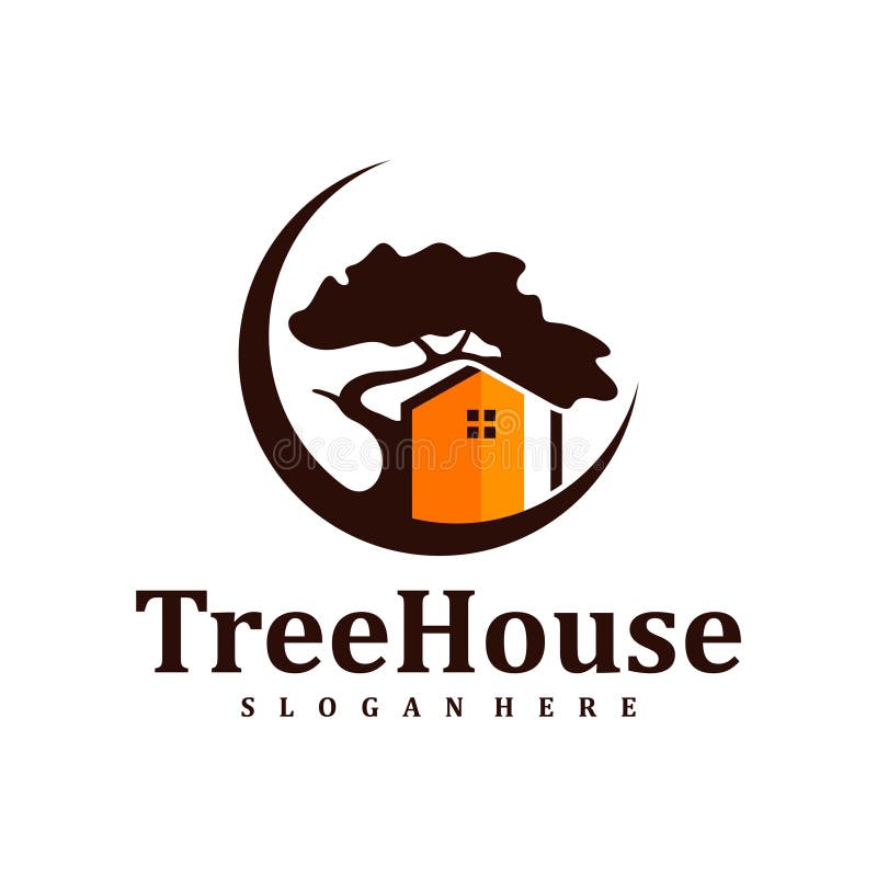 Tree House Logo Design Template. Creative House Tree Logo Vector ...