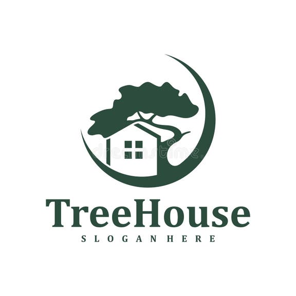 Tree House Logo Design Template. Creative House Tree Logo Vector ...