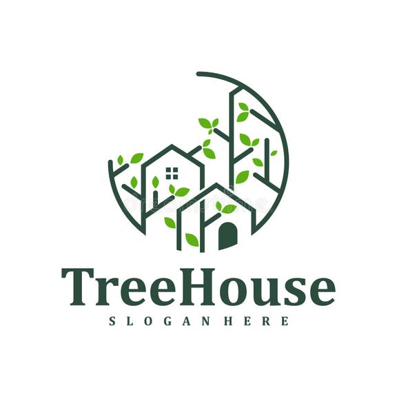 Tree House Logo Design Template. Creative House Tree Logo Vector ...