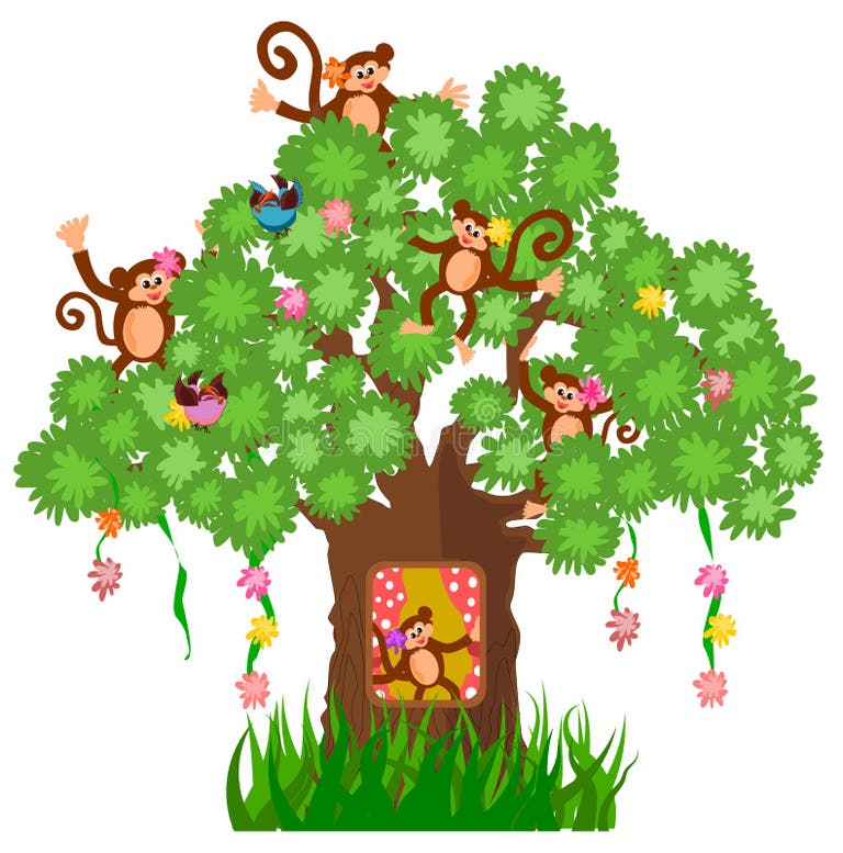 Tree House Animals Stock Illustrations – 6,606 Tree House Animals Stock ...