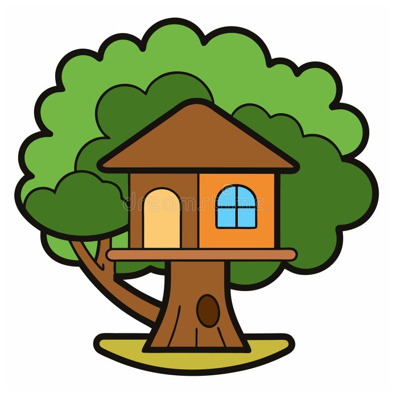 Simple Drawing House Tree Stock Illustrations – 3,827 Simple Drawing ...