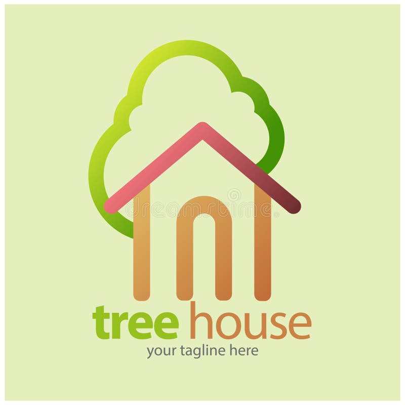 Tree house symbol stock vector. Illustration of forest - 163192056