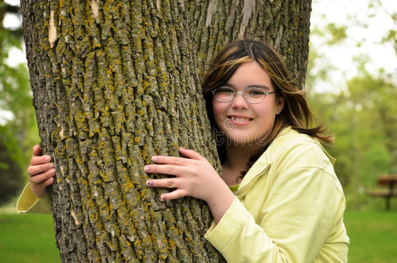 Tree Hugger stock image. Image of conservation, tree, environmentalist ...