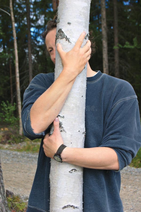 Tree hugger stock image. Image of wood, trunk, embrace - 6160955