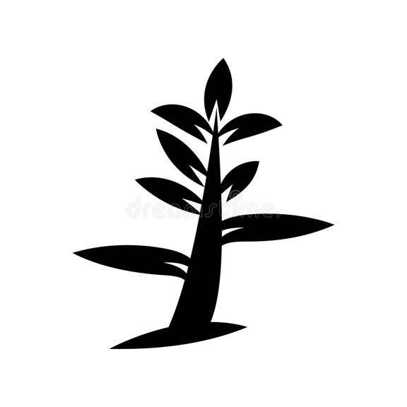 Tree Icon on Black and White Vector Backgrounds Stock Vector ...