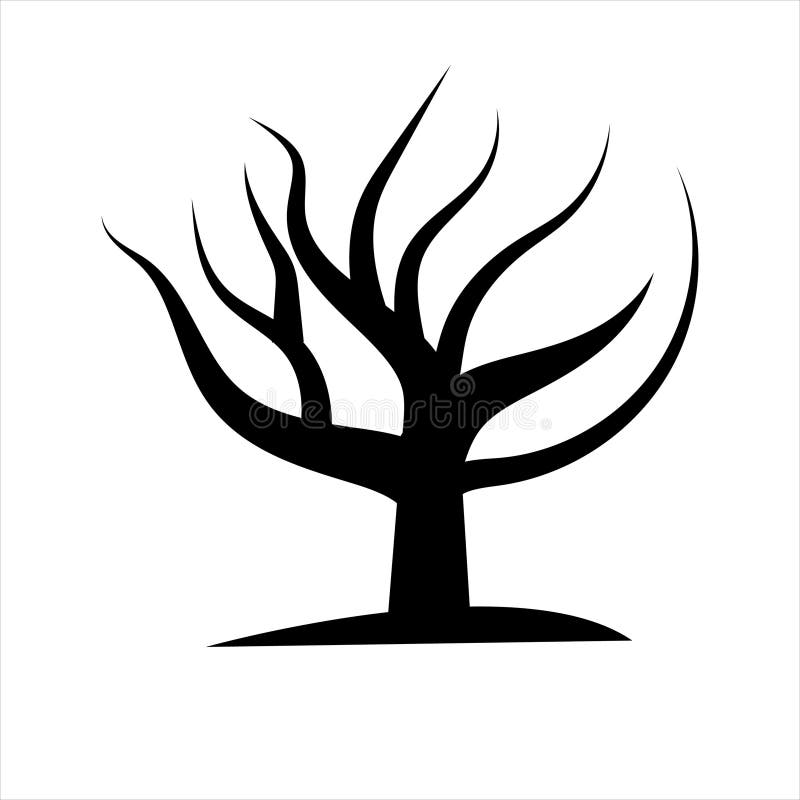 Tree Icon on Black and White Vector Backgrounds Stock Vector ...