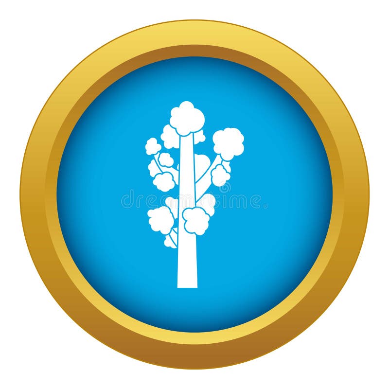 Tree Icon Blue Vector Isolated Stock Vector - Illustration of recycling ...