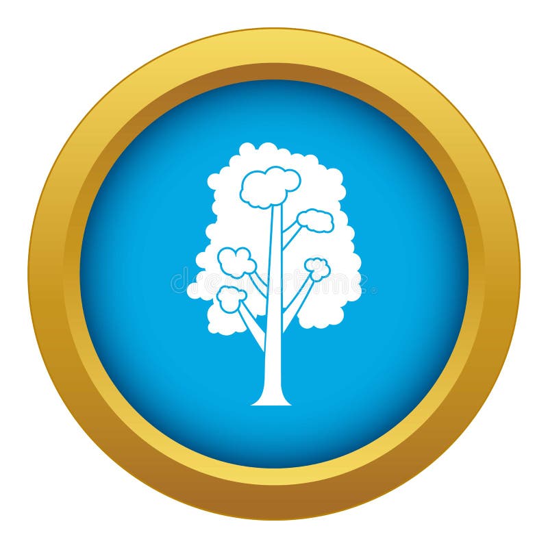 Tree Icon Blue Vector Isolated Stock Vector - Illustration of botany ...