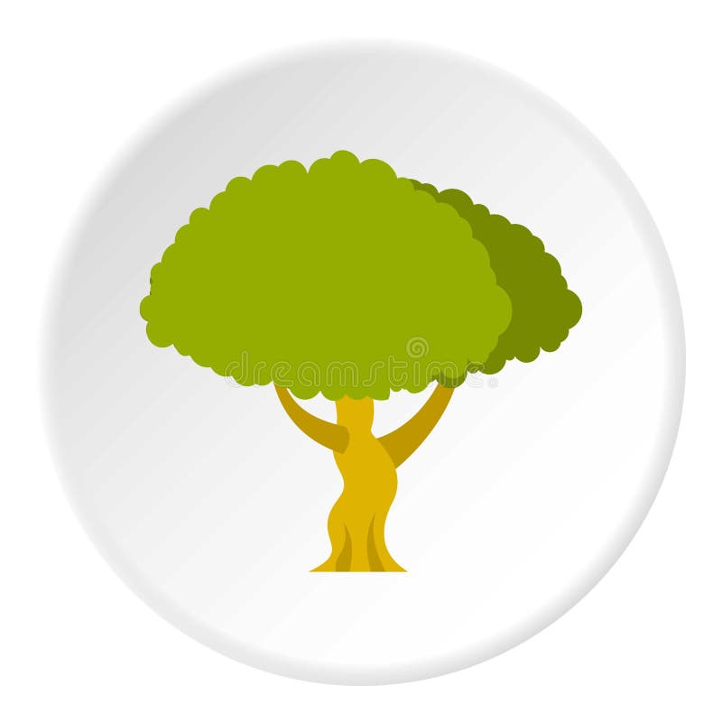 Tree icon circle stock vector. Illustration of plant - 95406860