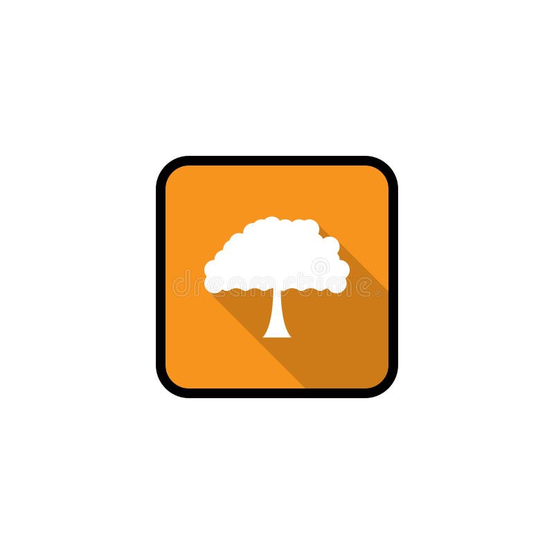 Tree icon flat stock illustration. Illustration of development - 199309374