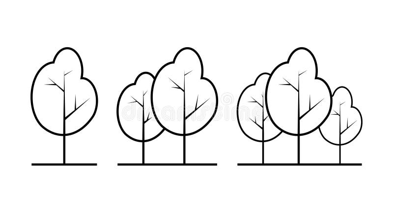 The Tree Icon. a Set of Vegetation Icons Stock Vector - Illustration of ...