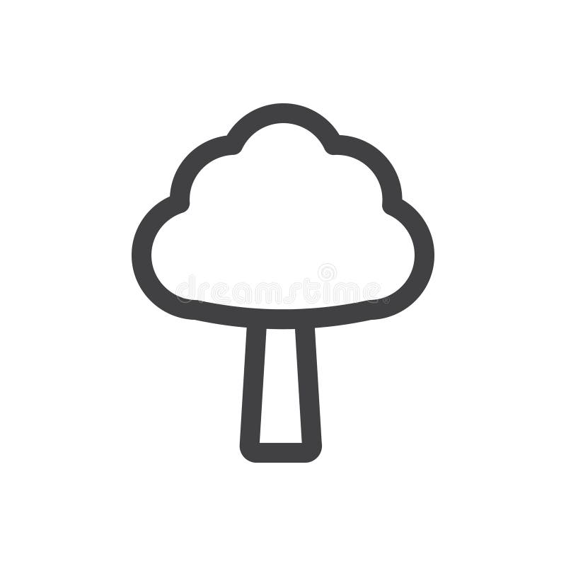 Tree Icon Simple Outline Vector Logo Stock Vector - Illustration of ...