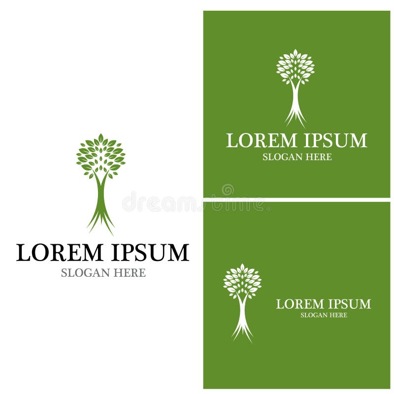 Tree Icon and Symbol Vector Template Stock Illustration - Illustration ...
