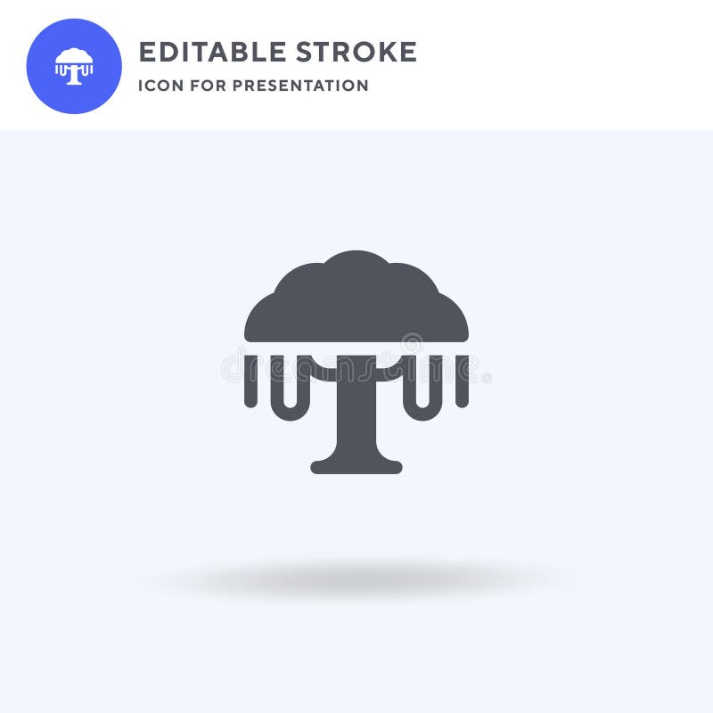 Tree Icon Vector, Filled Flat Sign, Solid Pictogram Isolated on White ...