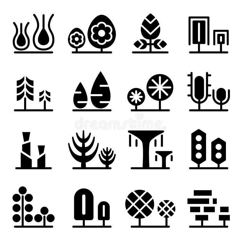 Simple Tree Icon Mono Stock Illustrations – 908 Simple Tree Icon Mono ...