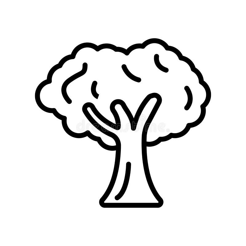 Tree Icon Vector Isolated on White Background, Tree Sign , Line Stock ...