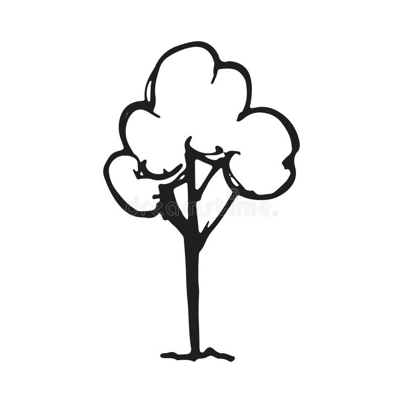 Tree Icon Vector Sketch Isolated Stock Vector - Illustration of ...