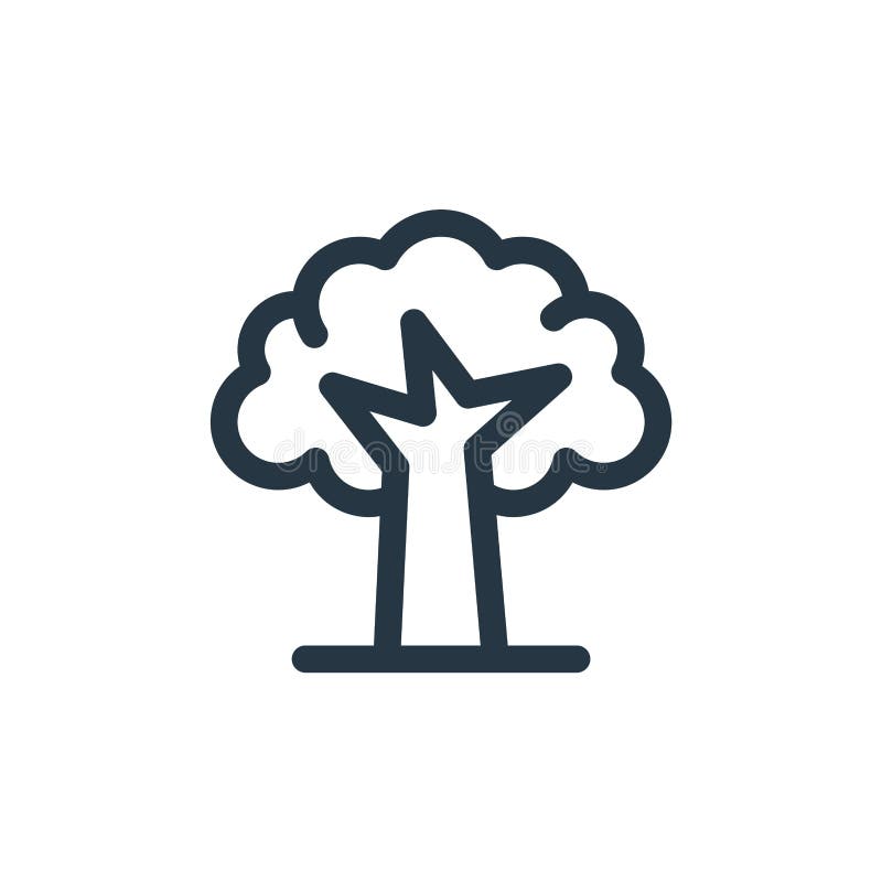 Tree Icon Vector from Trees Concept. Thin Line Illustration of Tree ...