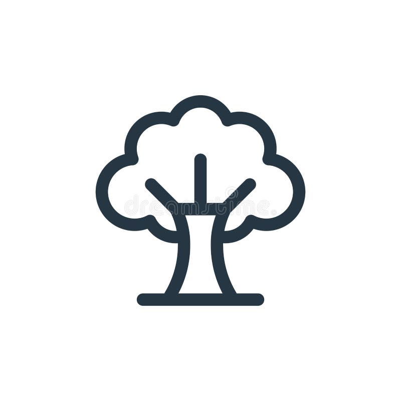Tree Icon Vector from Trees Concept. Thin Line Illustration of Tree ...